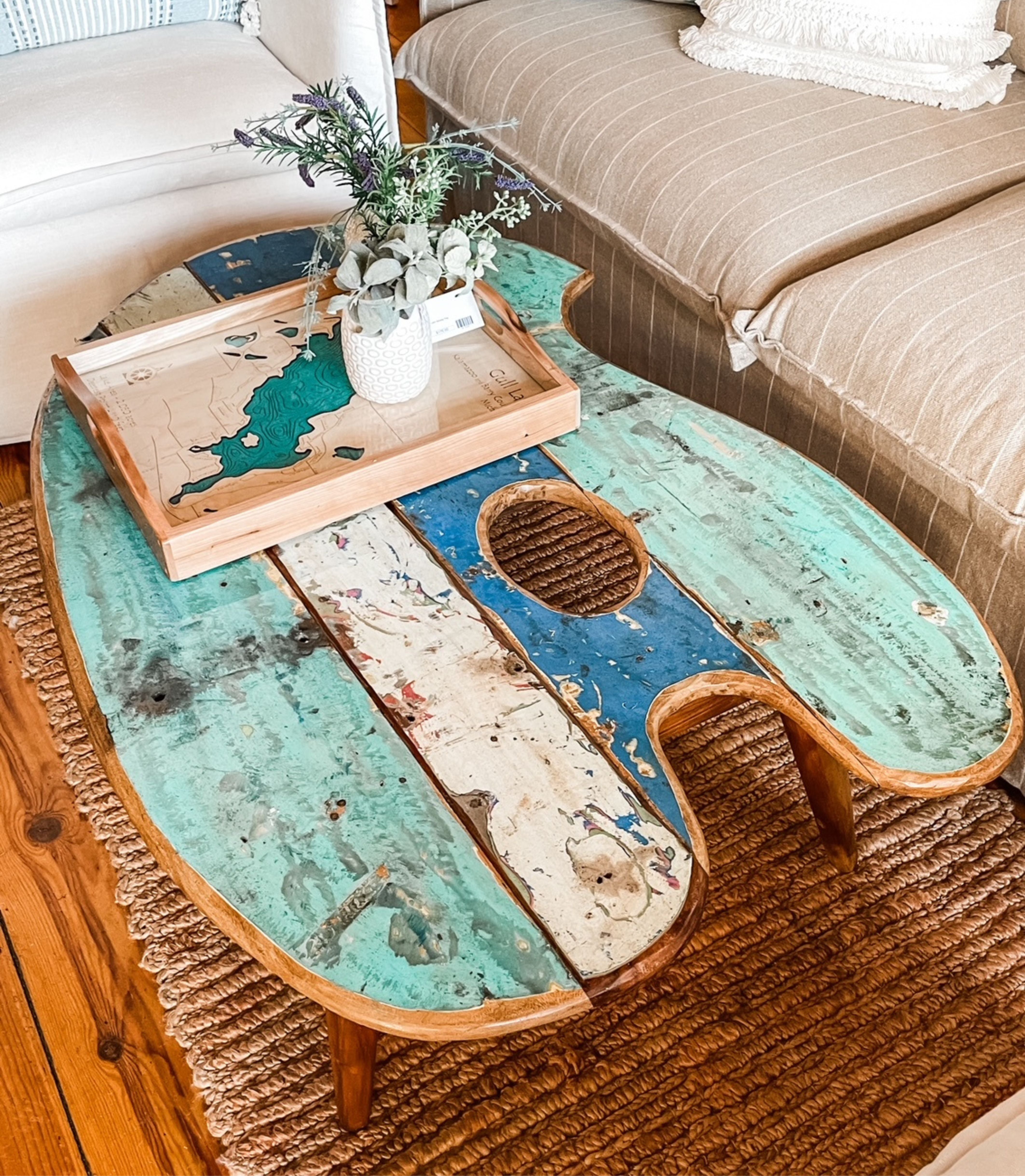 Boatwood Coffee Table Mango Blue