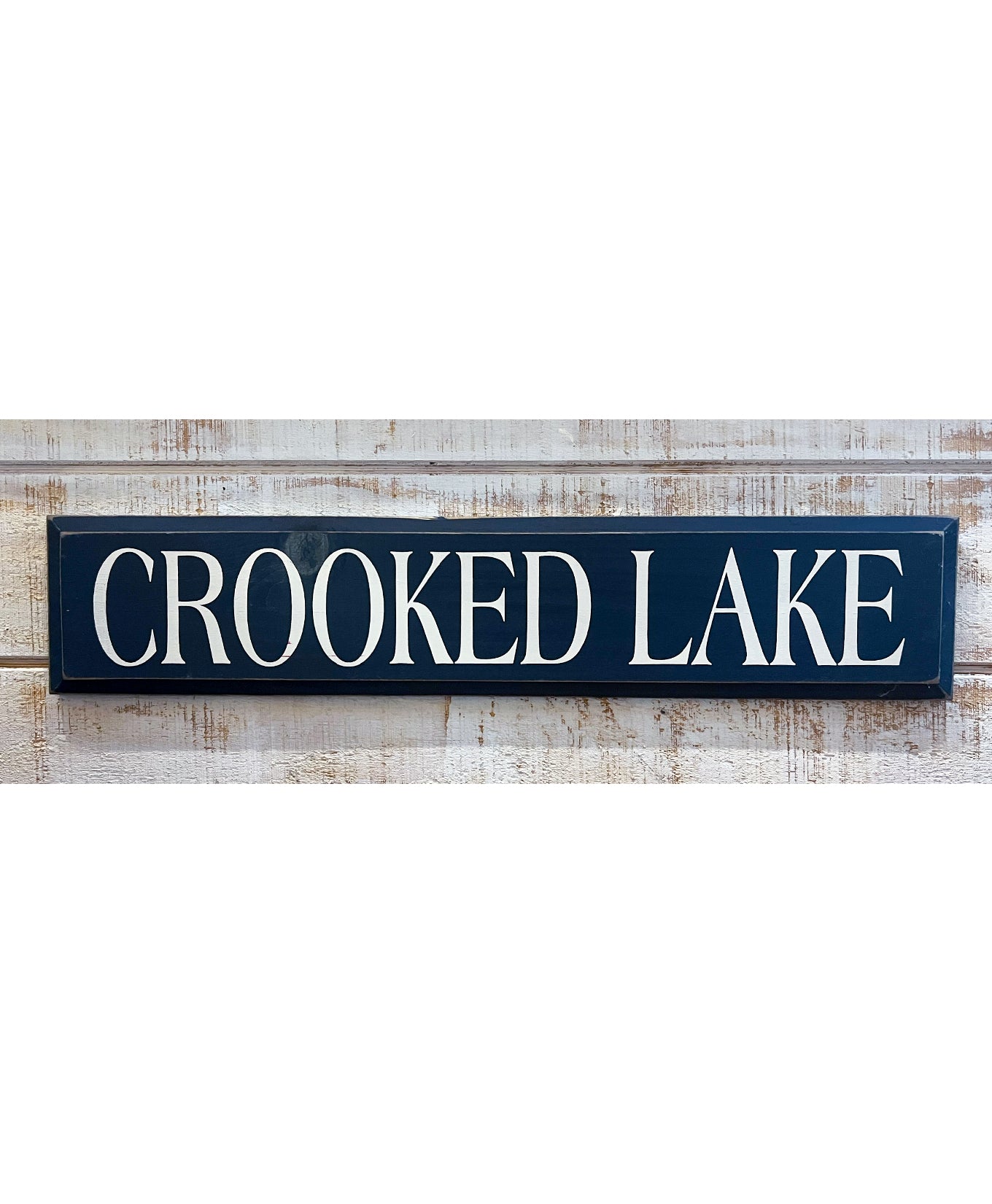 Crooked Lake Wooden Sign